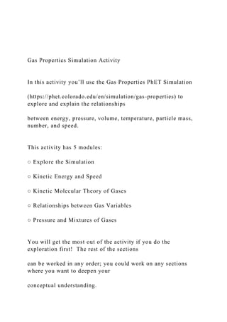 Gas Properties Simulation Activity In this activity you’.docx