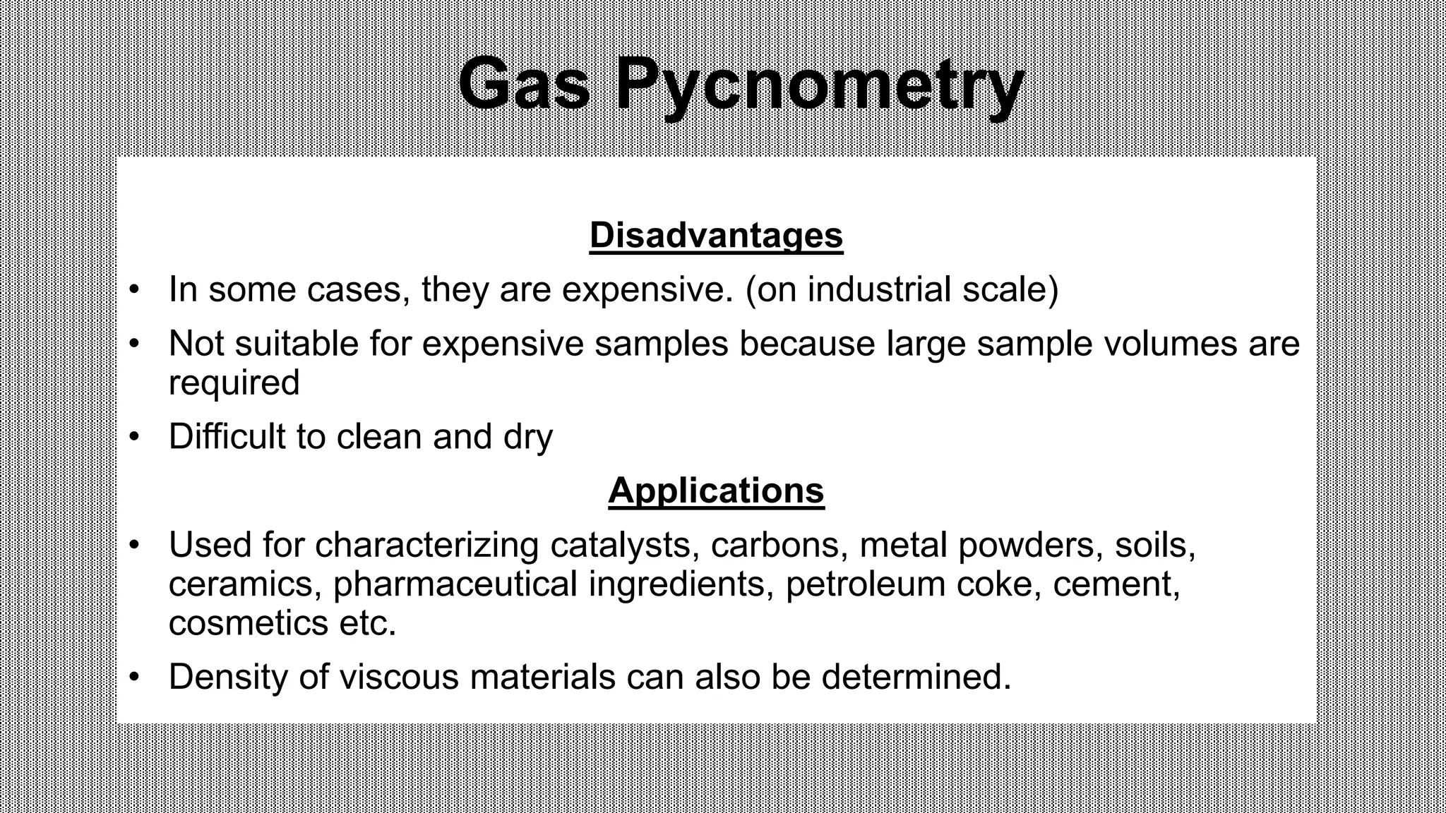 Gas pycnometry | PPTX