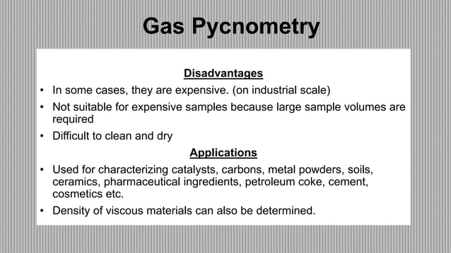 Gas pycnometry | PPTX