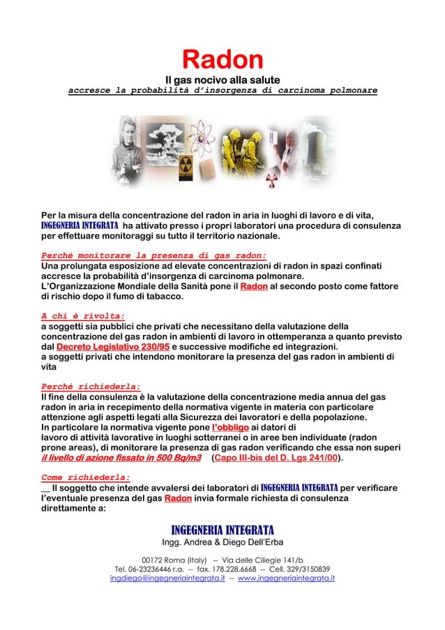Gas radon depliant | PDF