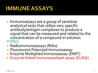 Assays and applications of immune response(neutralization and ...