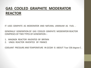 Gass cooled reactor | PPTX