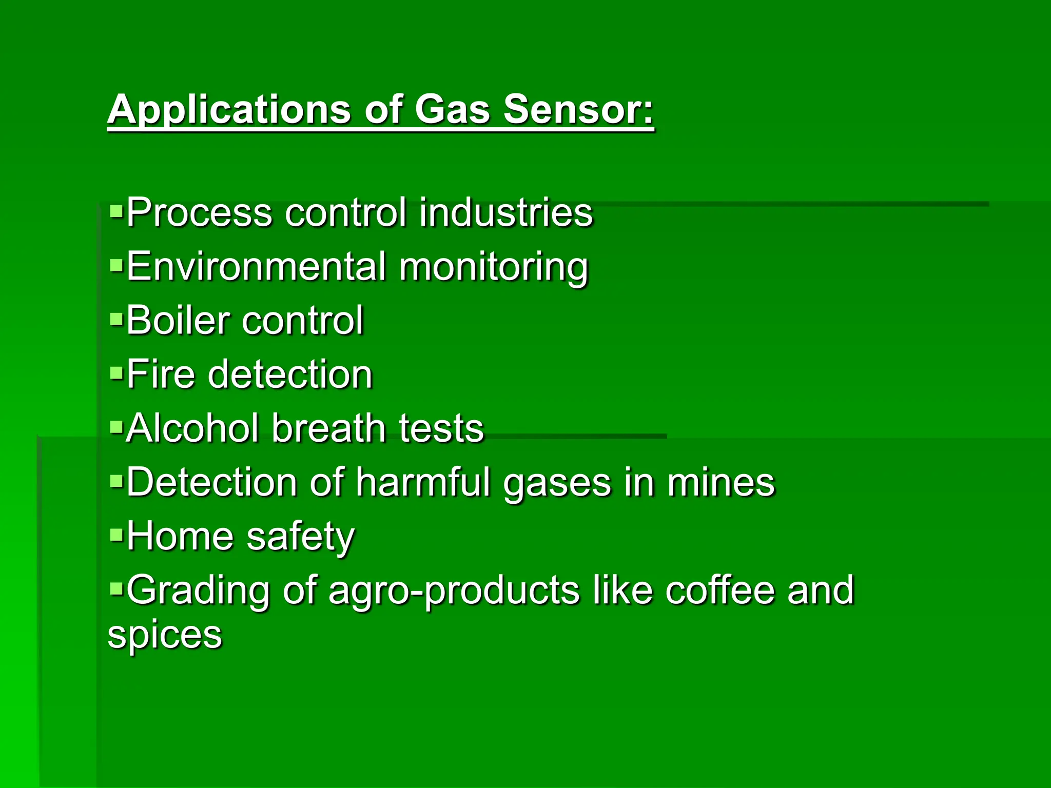 Deep explanation of gas sensors for engineering students | PPTX