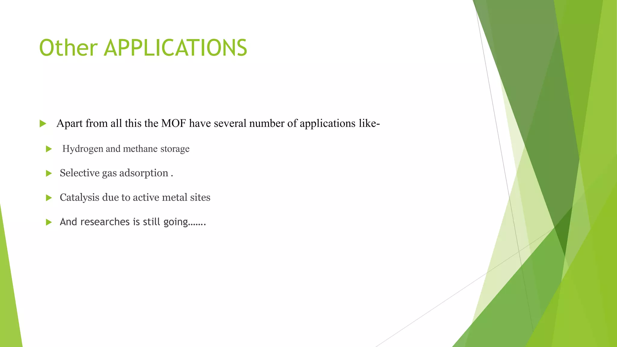 Gas storage in metal organic frameworks(MOFs) | PPTX