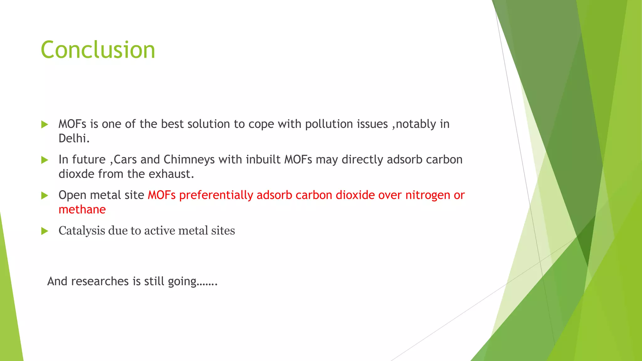 Gas storage in metal organic frameworks(MOFs) | PPTX