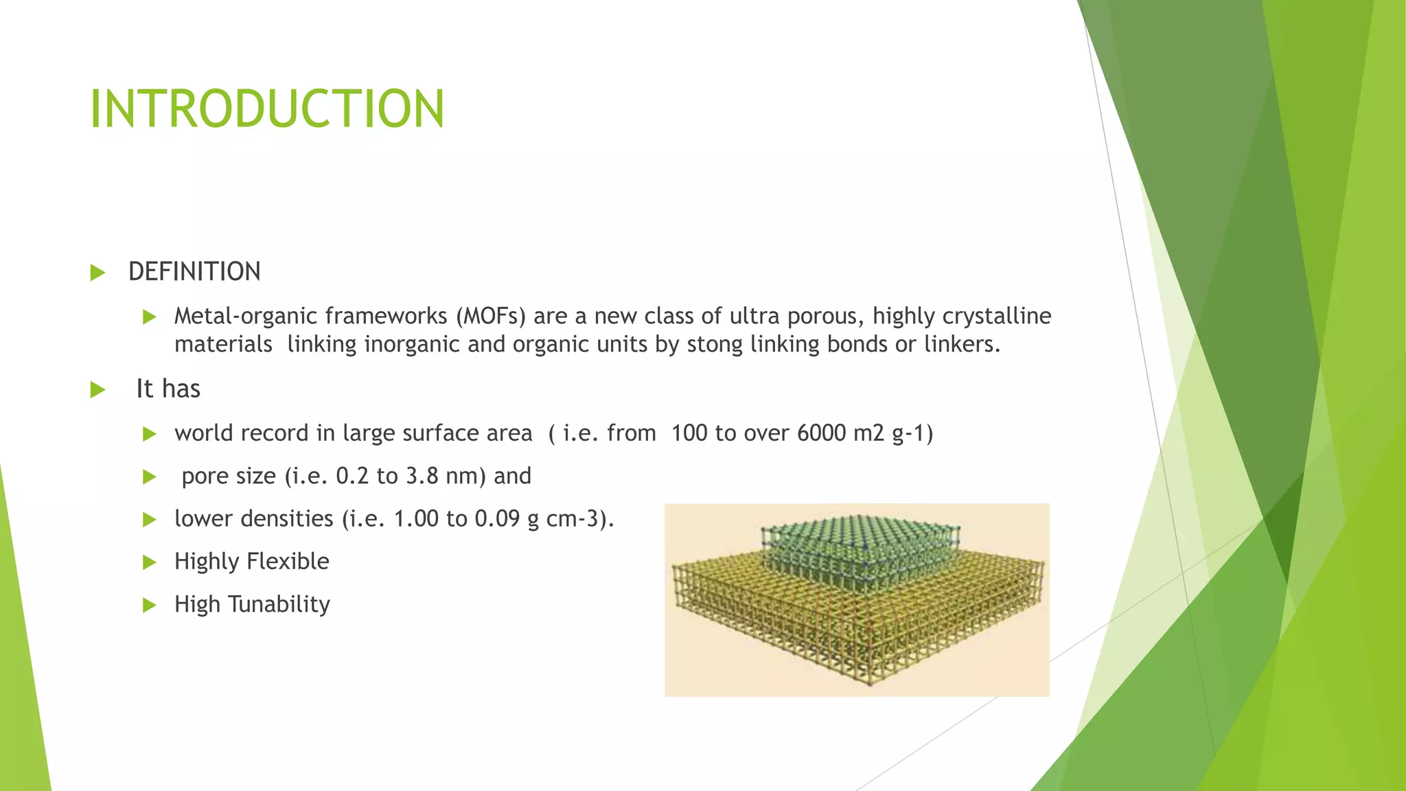 Gas storage in metal organic frameworks(MOFs) | PPTX