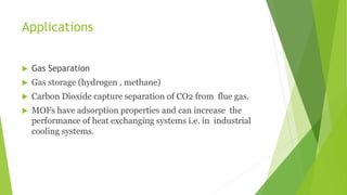 Gas storage in metal organic frameworks(MOFs) | PPTX