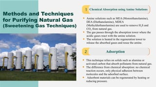 Presentation on Gas Sweetening Processes in Natural Gas Treatment | PPTX