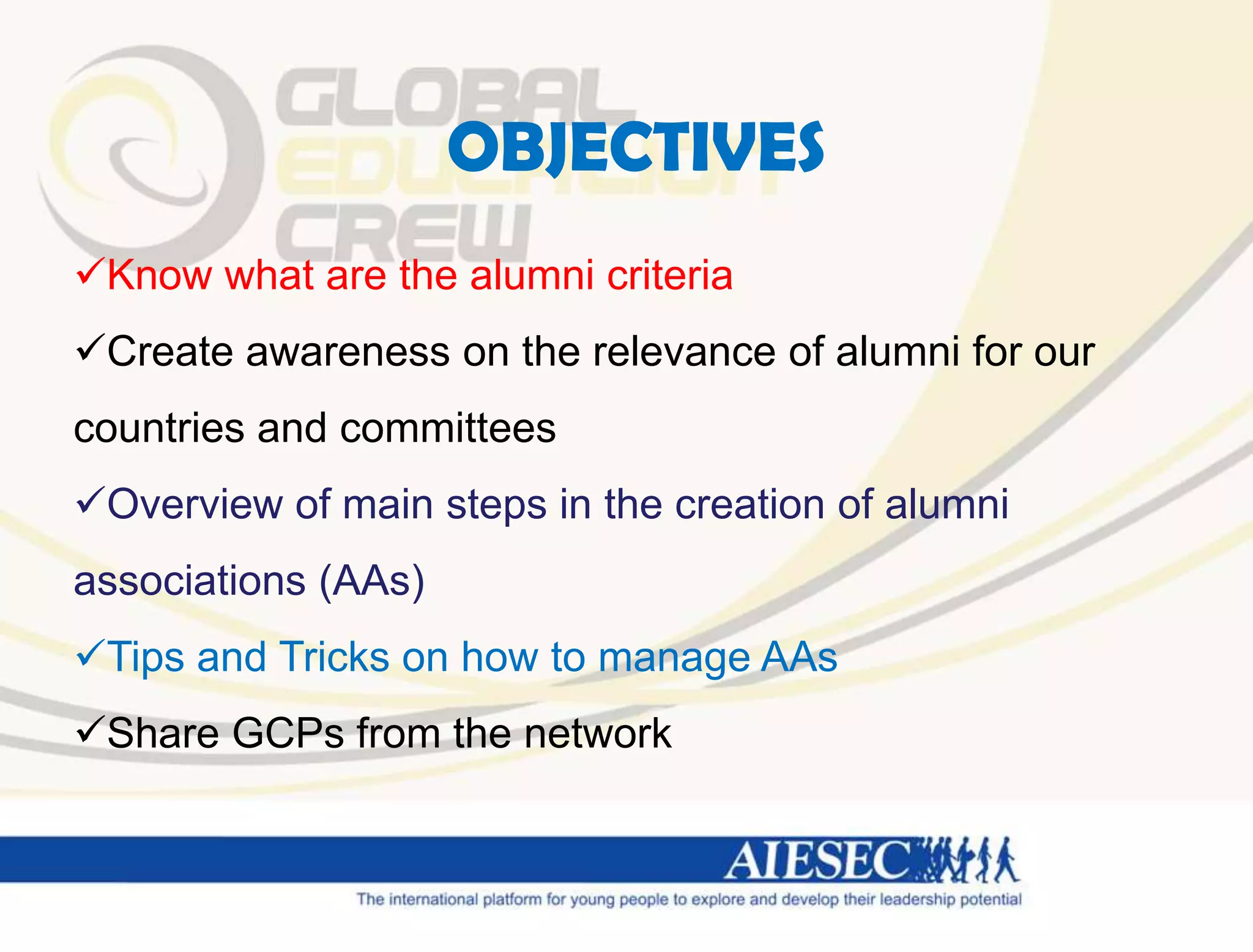 Creation of alumni associations | PPTX