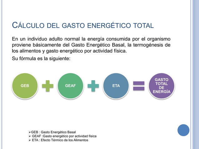 Gasto energético | PPTX