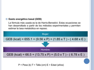 Gasto energético | PPTX