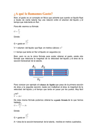 Gasto y flujo | DOCX