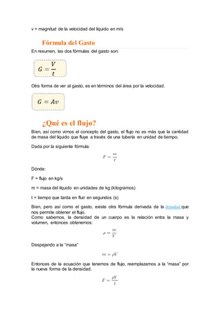 Gasto y flujo | DOCX
