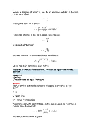 Gasto y flujo | DOCX