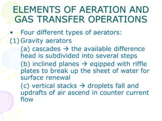 Gas Transfer for Water Treatment - Concept and Fundamental | PPT