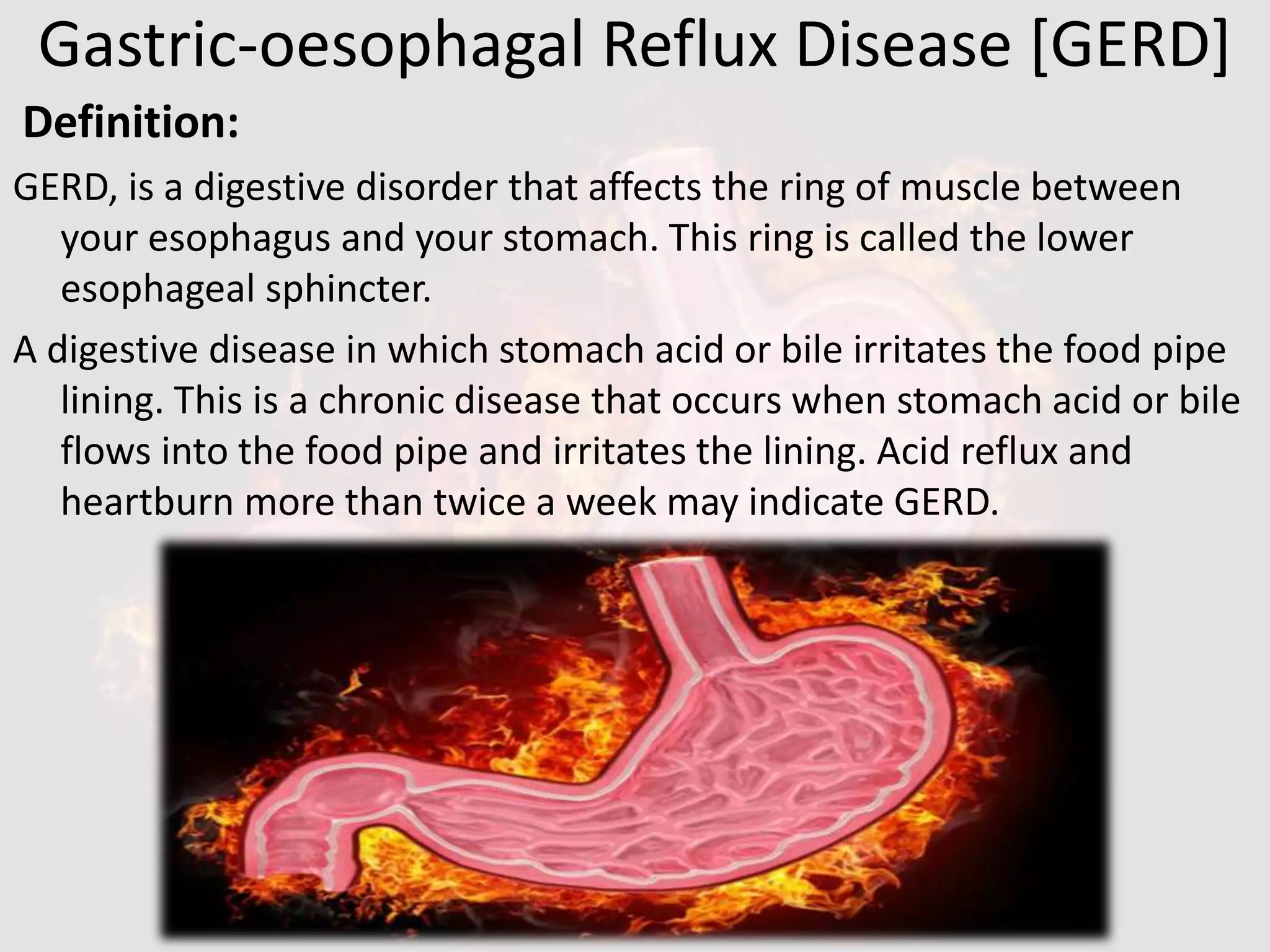 PHARMACOTHERAPY OF Gastric-oesophagal reflux disease [GERD] | PPTX