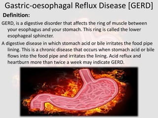 PHARMACOTHERAPY OF Gastric-oesophagal reflux disease [GERD] | PPTX