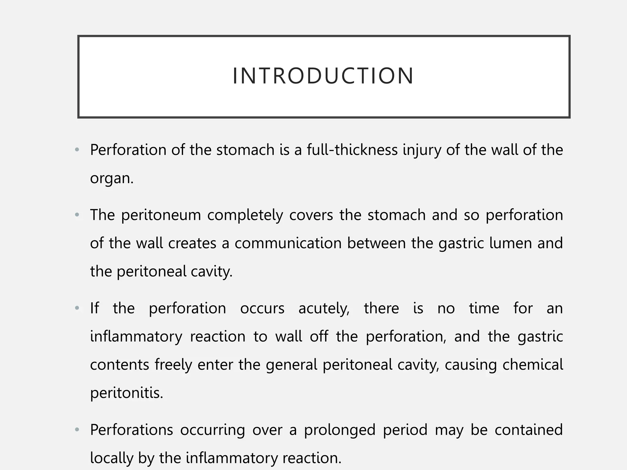 GASTRIC PERFORATION: A BRIEF SURGICAL MANAGEMNT | PPTX