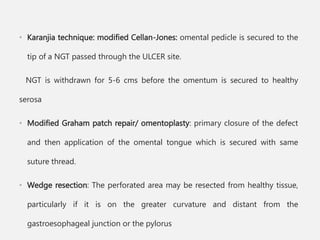 GASTRIC PERFORATION: A BRIEF SURGICAL MANAGEMNT | PPTX