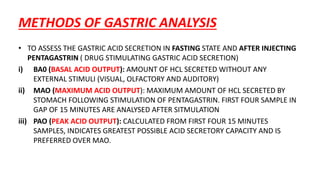 Gastric analysis | PPTX