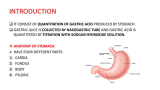 Gastric analysis | PPTX