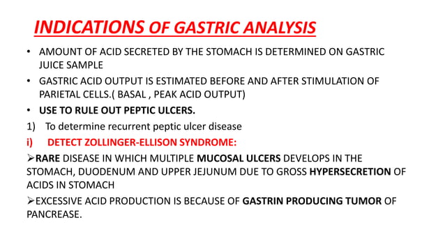 Gastric analysis | PPTX