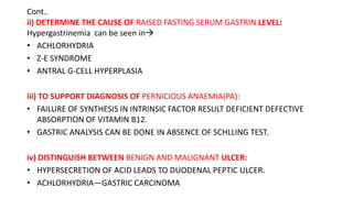 Gastric analysis | PPTX