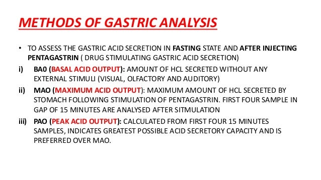Gastric analysis
