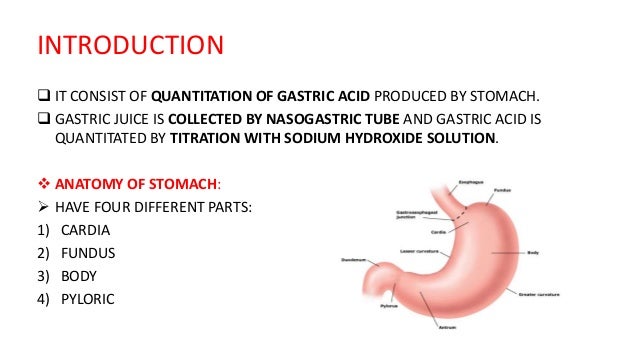 Gastric analysis
