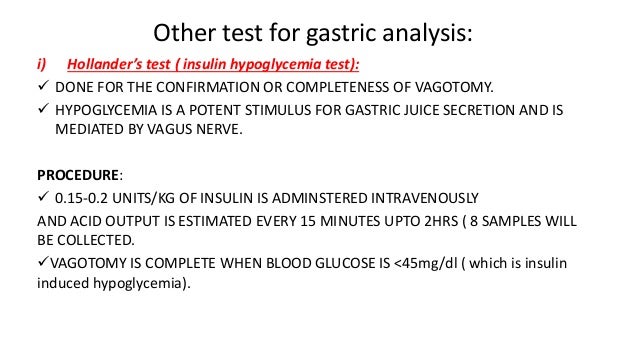 Gastric analysis