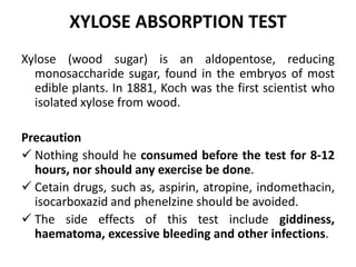 Gastric analysis & Xylose absorption test.pptx