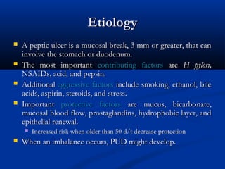 Gastric and duodenal ulcer | PPT