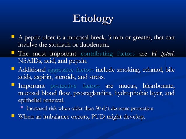 Gastric and duodenal ulcer | PPT