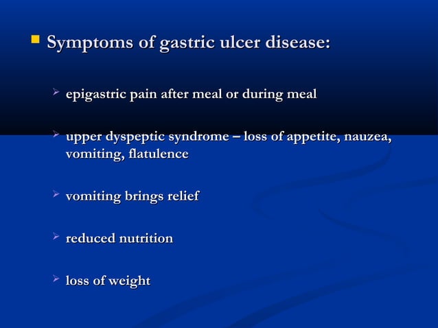 Gastric and duodenal ulcer | PPT