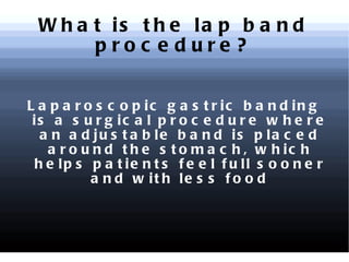 Gastric banding 030111 | PPT