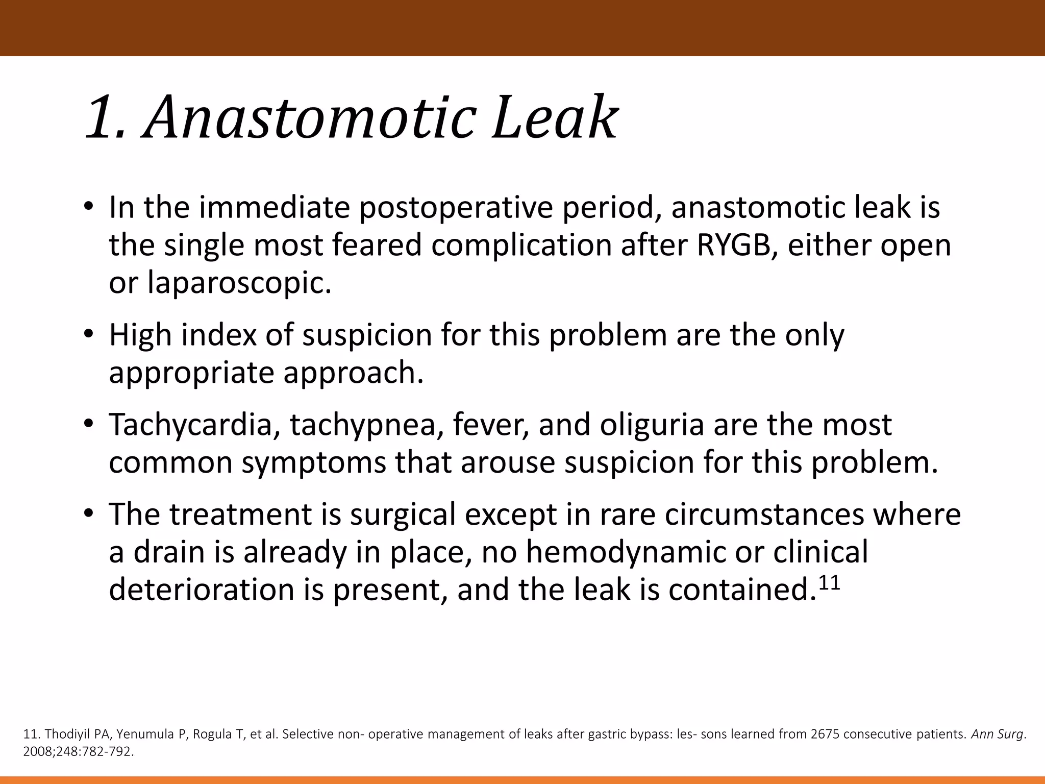 Gastric bypass complications | PPTX