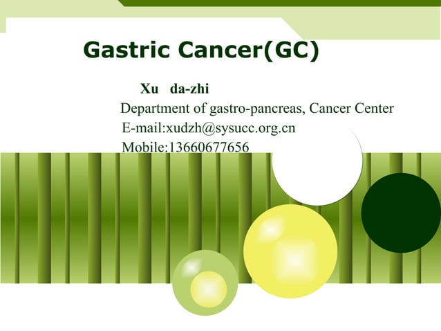 Gastric cancer | PPT | Cancer | Diseases and Conditions