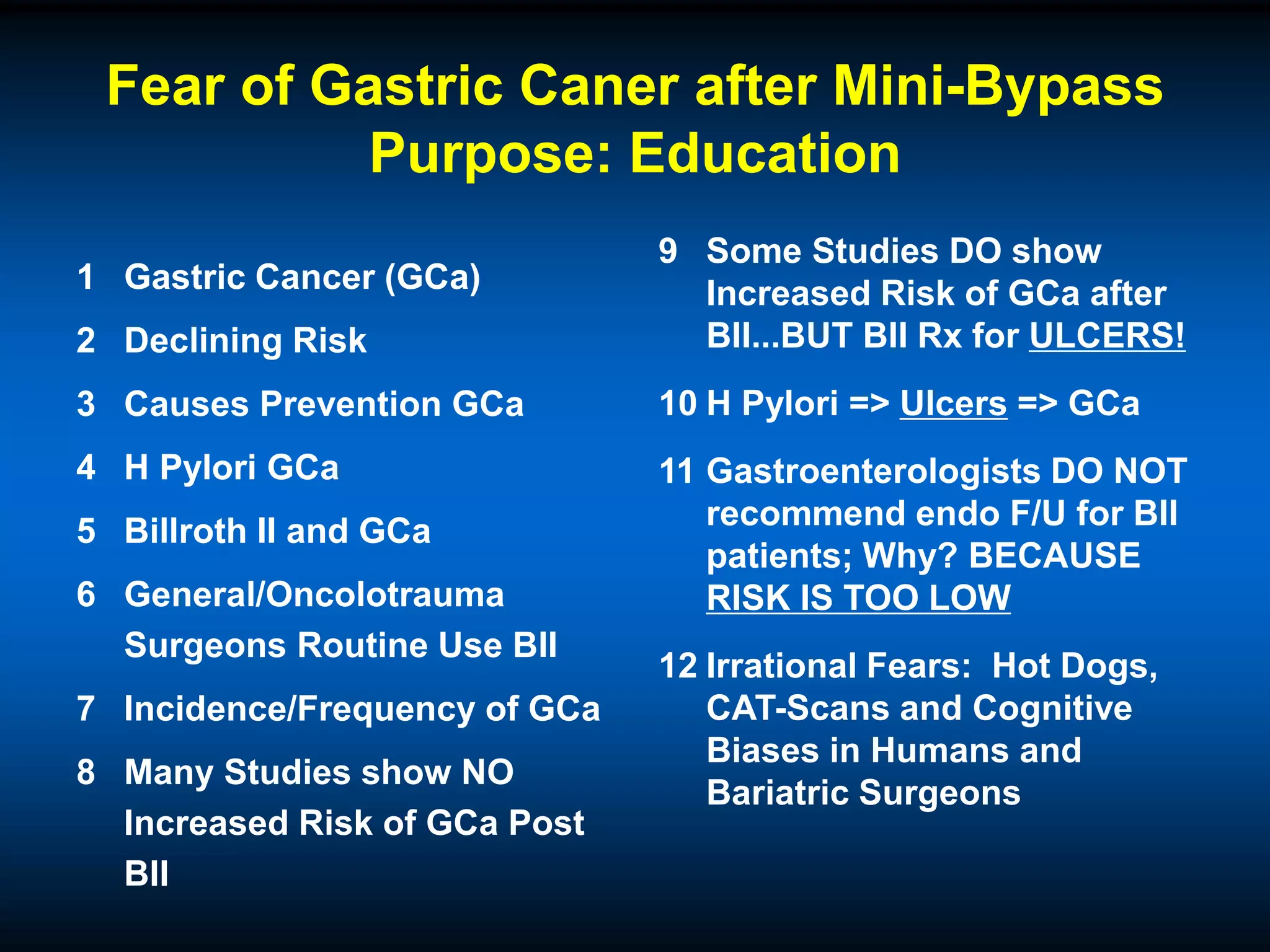 Gastric cancer & Billroth II & the MGB | PPT