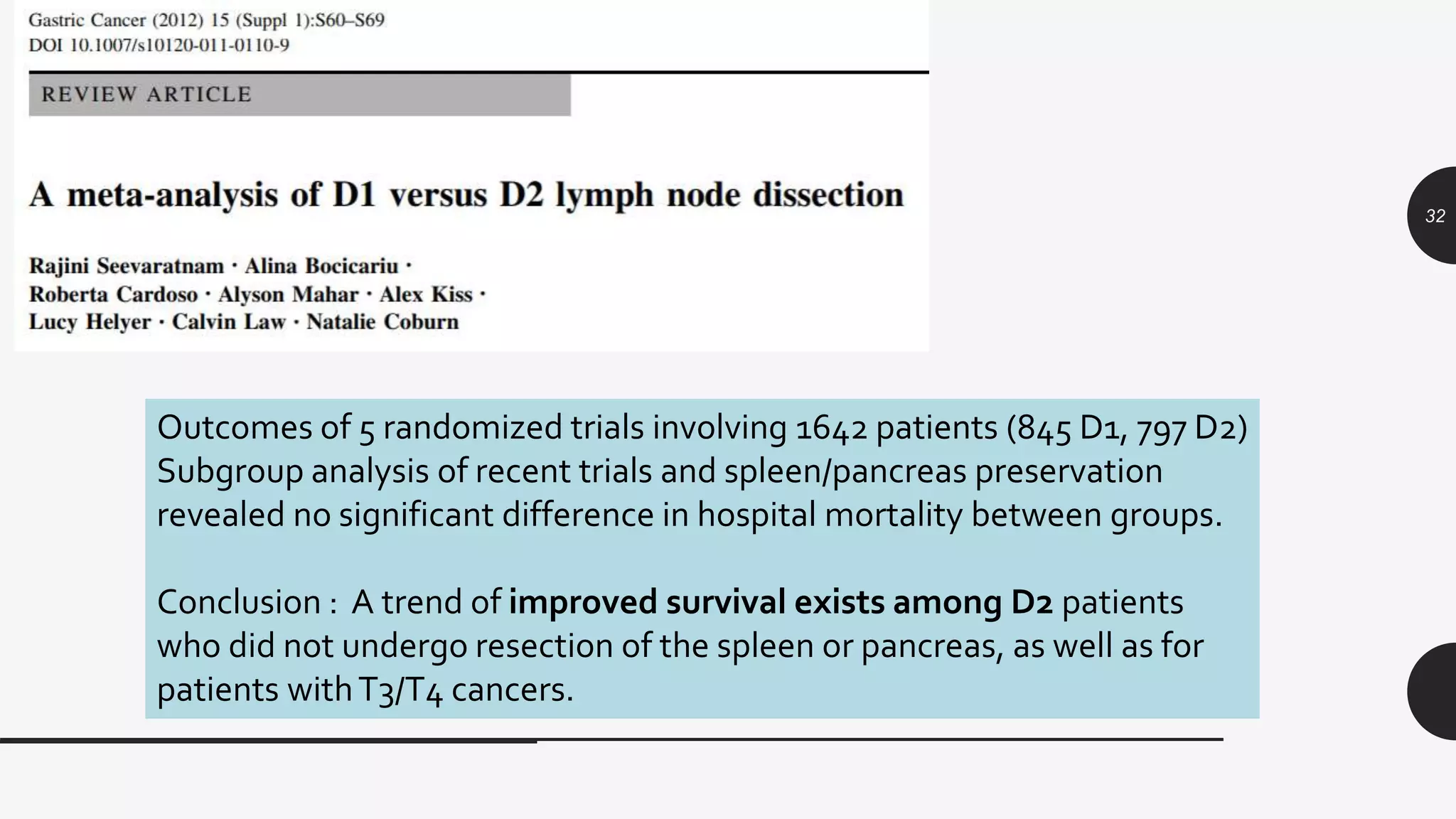 surgical management of gastric cancer | PPTX