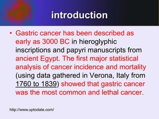 Gastric cancer physio | PPTX
