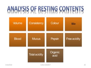 Gastric contents examination | PPTX
