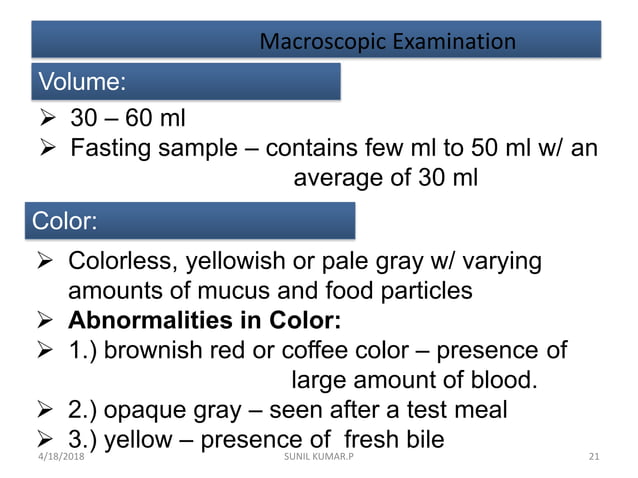 Gastric contents examination | PPTX | Ear, Nose and Throat Conditions ...