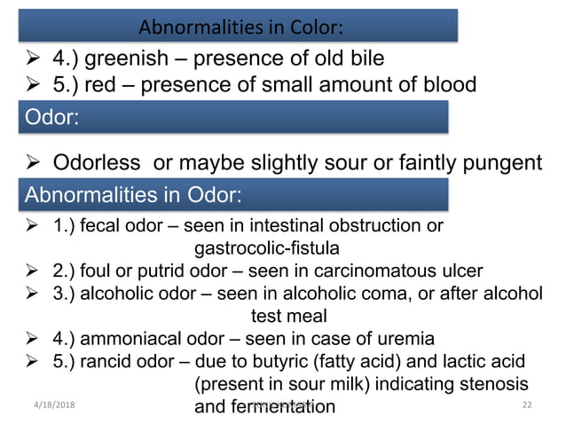 Gastric contents examination | PPTX | Ear, Nose and Throat Conditions ...