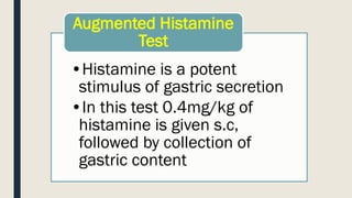 Gastric function test 2 | PDF