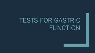 Gastric function test 2 | PDF