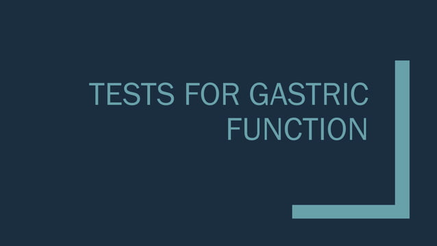 Gastric function test 2 | PDF