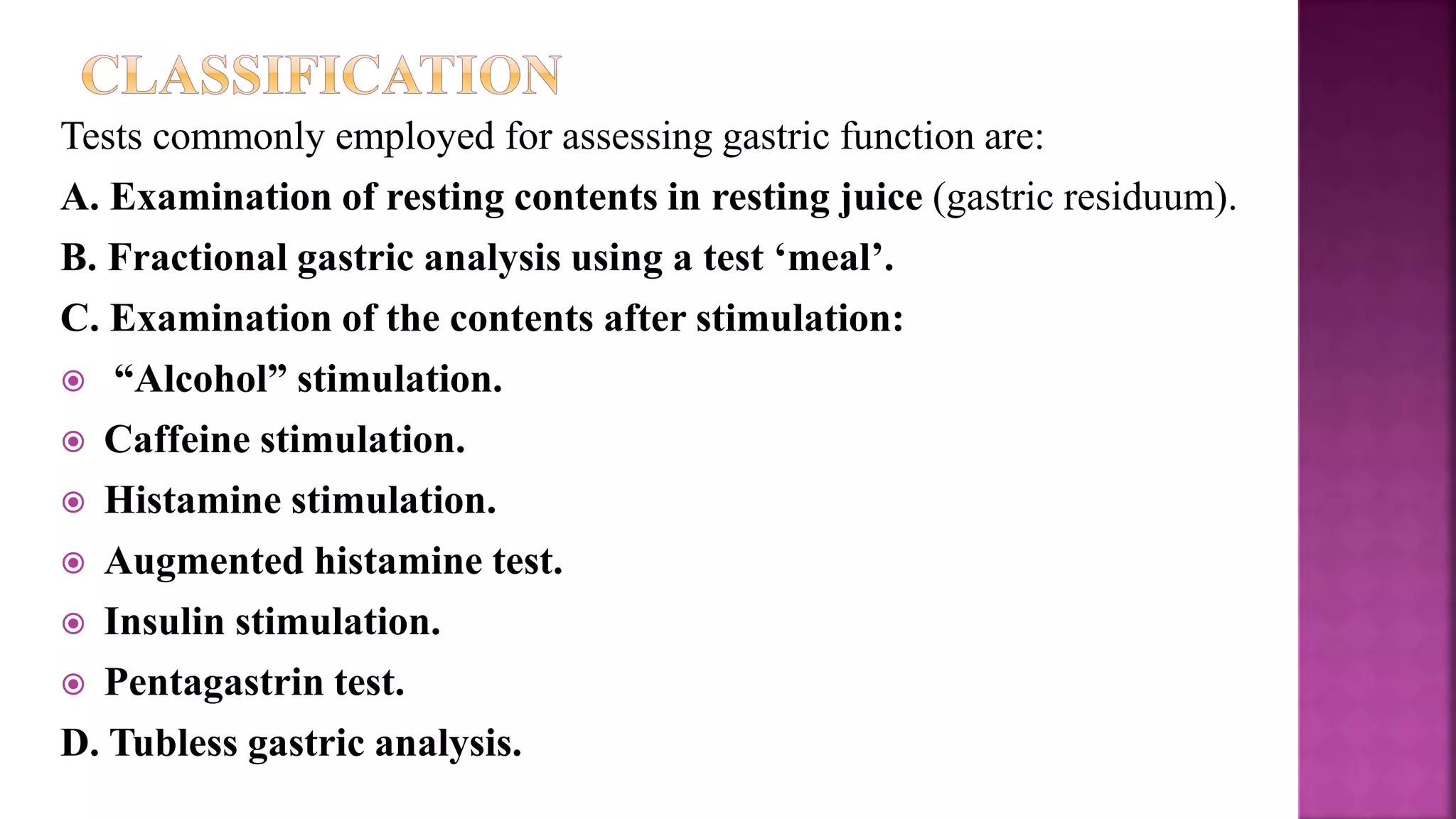 Gastric function test | PPTX