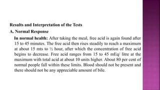 Gastric function test | PPTX
