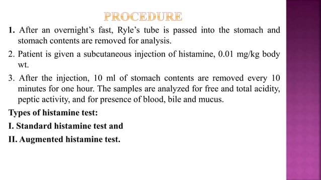 Gastric function test | PPTX | Digestive Disorders | Diseases and ...