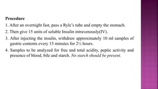Gastric function test | PPTX
